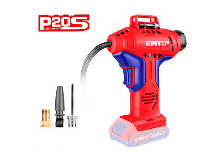 COMPRESOR AUTO BATERÍA 20V - P20S - EMTOP (160PSI -11bar) (NO INCLUYE ...